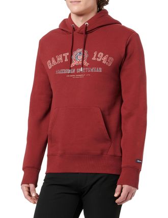 GANT Herren Graphic Hoodie Kapuzenpullover, PLUMPED RED, XL