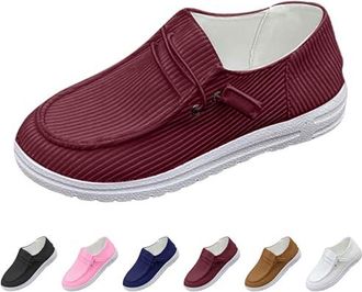 Generic Chaussures de course d&eacute;t&eacute; pour femme - Respirantes - L&eacute;g&egrave;res et confortables - Mocassins &agrave; enfiler - Doux et confortables - Larges chaussures de loisi