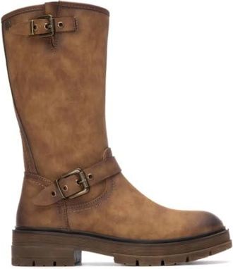 Refresh Bottes de moto Femme Camel - Chaussures confortables et polyvalentes - Mode d&eacute;contract&eacute;e - Mod&egrave;le 17293202 (Taille38)