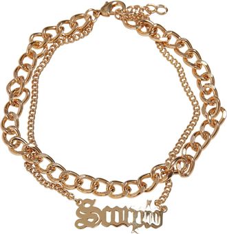 Urban Classics Unisex Fußkettchen Zodiac Golden Anklet, Farbe scorpio, Größe L/XL