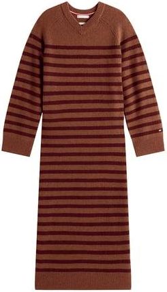 Tommy Hilfiger Robe &agrave; rayures en laine et cachemire