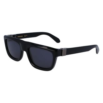 Ferragamo Schwarze Acetat-Sonnenbrille