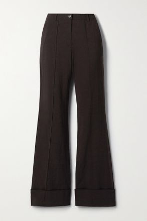 Co Hose Mit Geradem Bein Aus Webstoff - Braun