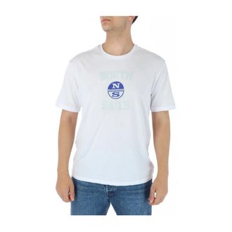 North Sails Bedrucktes wei&szlig;es T-Shirt f&uuml;r M&auml;nner - - Tops - Herren - Wei&szlig; - M