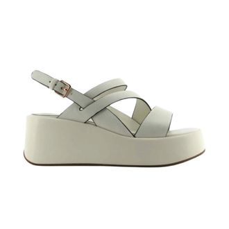 Elvio Zanon Femme, Chaussures, Blanc, Taille: 35 EU Sandale compens&eacute;e