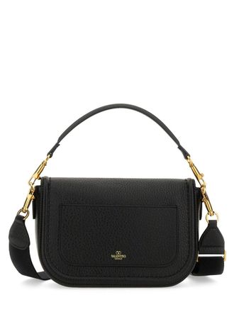 Valentino Garavani Womens Alltime Shoulder Bag Black Leather