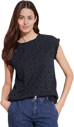 Street One Damen A344661 Crochet Bluse, deep Blue, 34