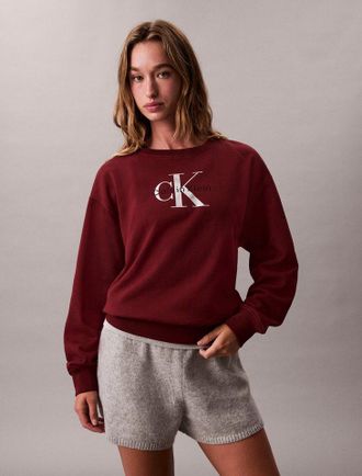 Calvin Klein Jeans Sweatshirt LS MONOLOGO FRENCH TERRY RLXD CR, Logoschriftzug