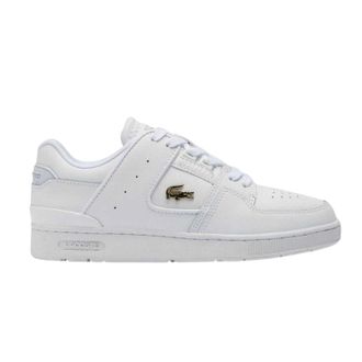 Lacoste Court Cage Sneaker f&uuml;r Herren, Leder (Wei&szlig; Gold)