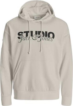 Jack & Jones Hood Jjyuki Sweat &agrave; Capuche BF, Beige Clair, XL Homme