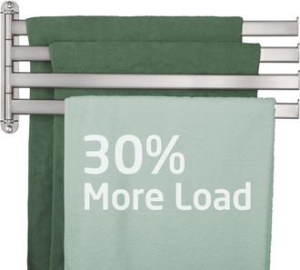 Kes Handtuchhalter Schwenkbar Handtuchstange 4 Armig Bad Edelstahl SUS304 Badetuchhalter 50CM 180° Drehung Gebürstet, A2104S4L50-2