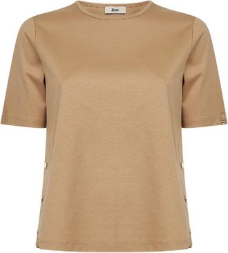 Herno Femme, Tops, Brun, Taille: 36 FR T-shirt &agrave; col rond