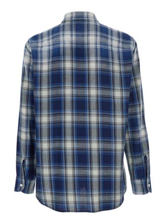 Dsquared2 Mens Blue Cotton Shirt With Classic Collar