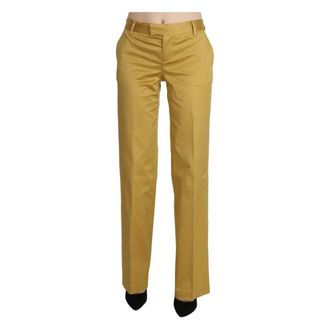 Just Cavalli Femme, Pantalons, Jaune, Taille: 36 FR Mid Waist Straight Formal Pants