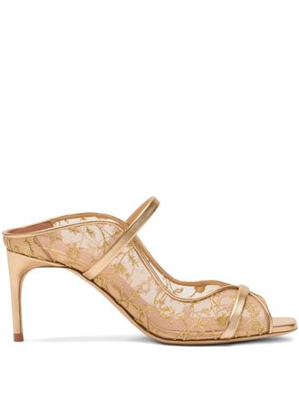 Malone Souliers Noah flower-embroidered sandals - Wei&szlig;