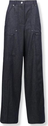 Max Mara Femme, Pantalons, Bleu, Taille: 40 FR Abetaia Wide Pantalons
