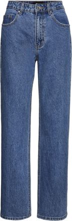 Vero Moda Damen Vmkithy Hr Loose Straight Li368 Ga Noos Jeans, Medium Blue Denim, 27W / 34L EU