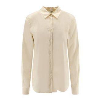 Aspesi Femme, Blouses et Chemises, Blanc, Taille: 40 FR Chemise Classique en Lin