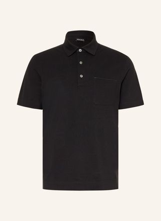 Ermenegildo Zegna Zegna Piqu&eacute;-Poloshirt schwarz