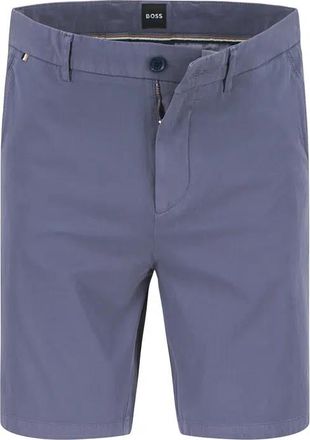 HUGO BOSS Herren Shorts blau Baumwoll-Stretch