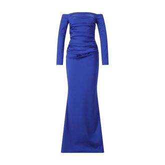 Talbot Runhof Satin-Abendkleid - - Dresses - Damen - Blau - S