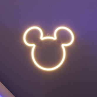 yellowpop Yellowpop Neonschilder f&uuml;r Wanddekoration, Disney Mickey Mouse (Ohren) - energieeffiziente LED