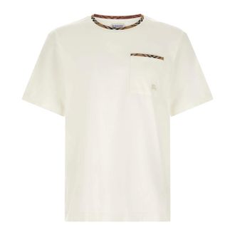 Burberry Homme, Tops, Blanc, Taille: XL T-Chemises