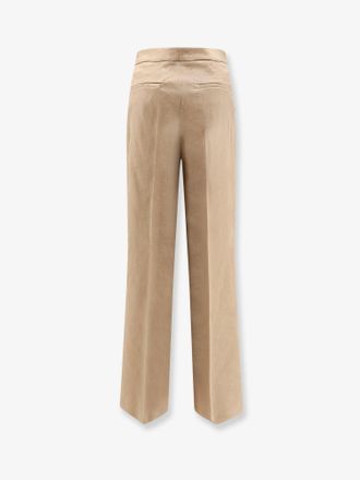 Pinko Womens Trousers Brown Linen