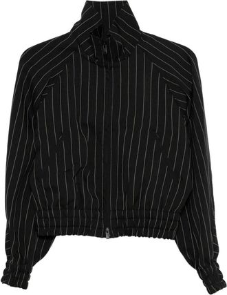 Yohji Yamamoto Homme, Vestes, Noir, Taille: XS Pinstripe Sport Uniform Blouson