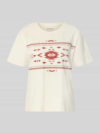 Mustang Jeans Regular Fit T-Shirt mit Allover-Stitching Modell FLORIS