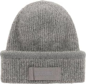 Jacquemus gros grain mütze - grau