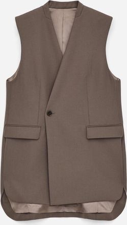 Arket Tailored Wool-Blend Vest -Beige