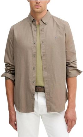 Calvin Klein Jeans Homme, Chemises, Beige, Taille: XL Chemise classique &agrave; manches longues boutonn&eacute;e