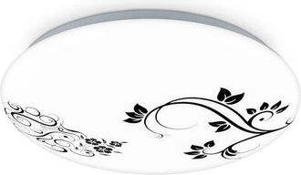 Briloner LED Deckenleuchte mit floralem Muster, 28 cm, neutralwei&szlig;es Licht, LED Deckenlampe, Lampe, Wohnzimmerlampe, Esszimmerlampe, K&uuml;chenlampe, Kinderzimmer,