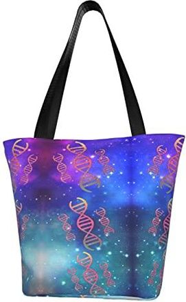 AOOEDM Arc-en-ciel paillettes Double Helix sac fourre-tout r&eacute;utilisable femmes sac &agrave; main d&eacute;contract&eacute; sacs &agrave; bandouli&egrave;re pour faire les courses &eacute;picerie voya