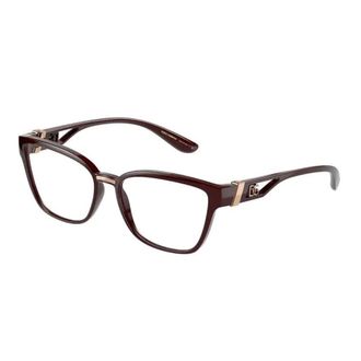 Dolce & Gabbana Schicke Bordeaux Transparente Brille - - Accessories - Herren - Braun - 53 MM