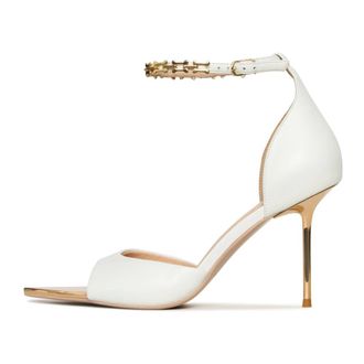 Cesare Gaspari Femme, Chaussures, Blanc, Taille: 38 EU Stiletto High Heeled Sandales Malena - White
