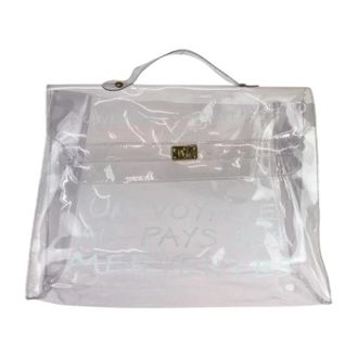 Herm&egrave;s Pre-owned Vinyl Handbag - - Pre-owned - Damen - Grau - ONE SIZE