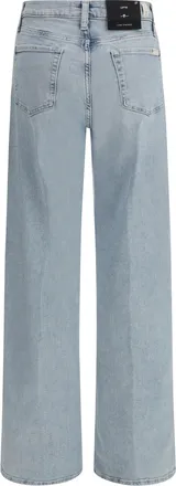 7 For All Mankind Womens Jeans Lotta Wide-Leg Frozen Cotton