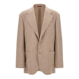 Brunello Cucinelli Panama Deconstructed Blazer - - Jackets - Herren - Beige - 3XL