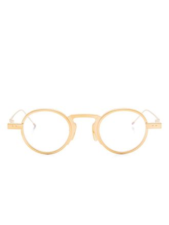 Thom Browne lunettes de vue à monture ronde - Or