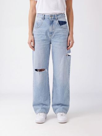 Icon Denim Los Angeles High-Waist Wide-Leg-Jeans Poppy mit Cut-Out-Details