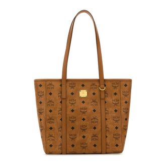 MCM Mcm, Femme, Sacs, Brun, Taille: ONE Size Sac de magasinage en toile Toni