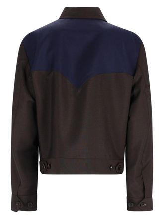 Versace Wool-Mohair Blend Jacket - Brown