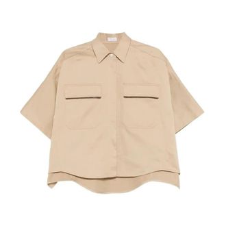 Brunello Cucinelli Oversized Kurzarmhemd - - Blouses & Shirts - Damen - Gelb - L