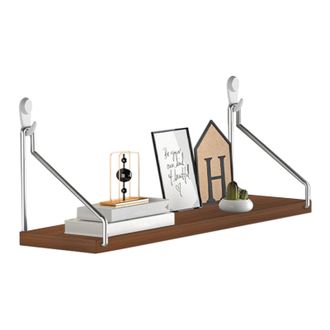 Generic Schweberegal aus Holz | Schwimmendes Wandregal aus Holz,B&uuml;cherregal-Wanddekoration ohne Bohren f&uuml;r Badezimmer, Wohnzimmer, Pflanzen, K&uuml;che