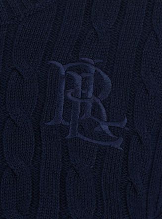 Lauren Ralph Lauren Cable-Knit Crewneck Sweater - Blue