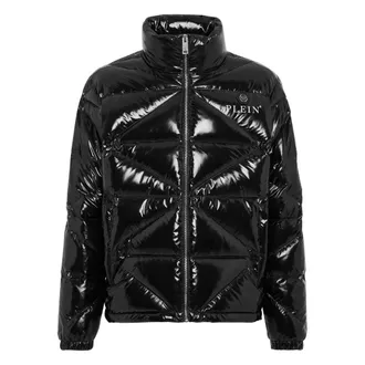 Philipp Plein Quilted Down Jacket Hexagon - - Jackets - Herren - Schwarzk - 2XL