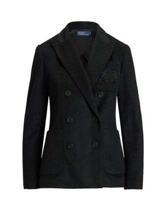 Ralph Lauren LOGO-CREST BRUSHED BLAZER