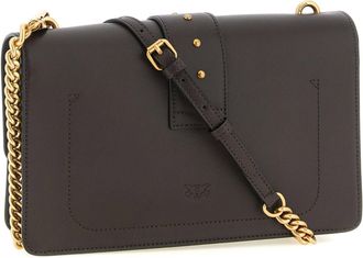 Pinko Gold Love Bird Buckle Shoulder Bag - Brown